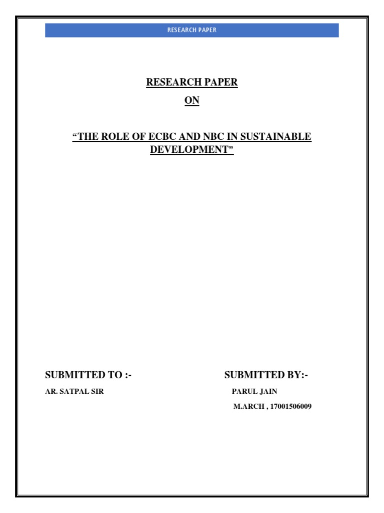 The Role of Ecbc and NBC in Sustainable Development | PDF