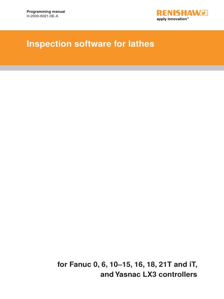 Inspection Software For Lathes: For Fanuc 0, 6, 10-15, 16, 18, 21T and ...