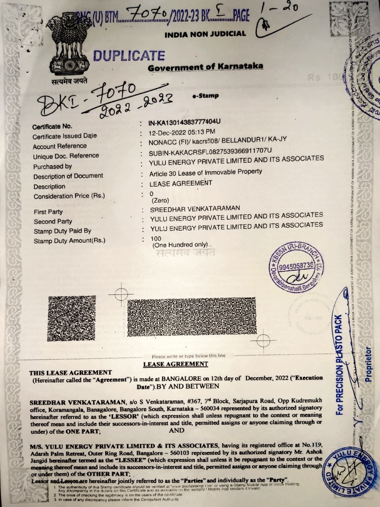 E-City Agreement - Shreedhar 0081 PDF | PDF | Lease | Indemnity