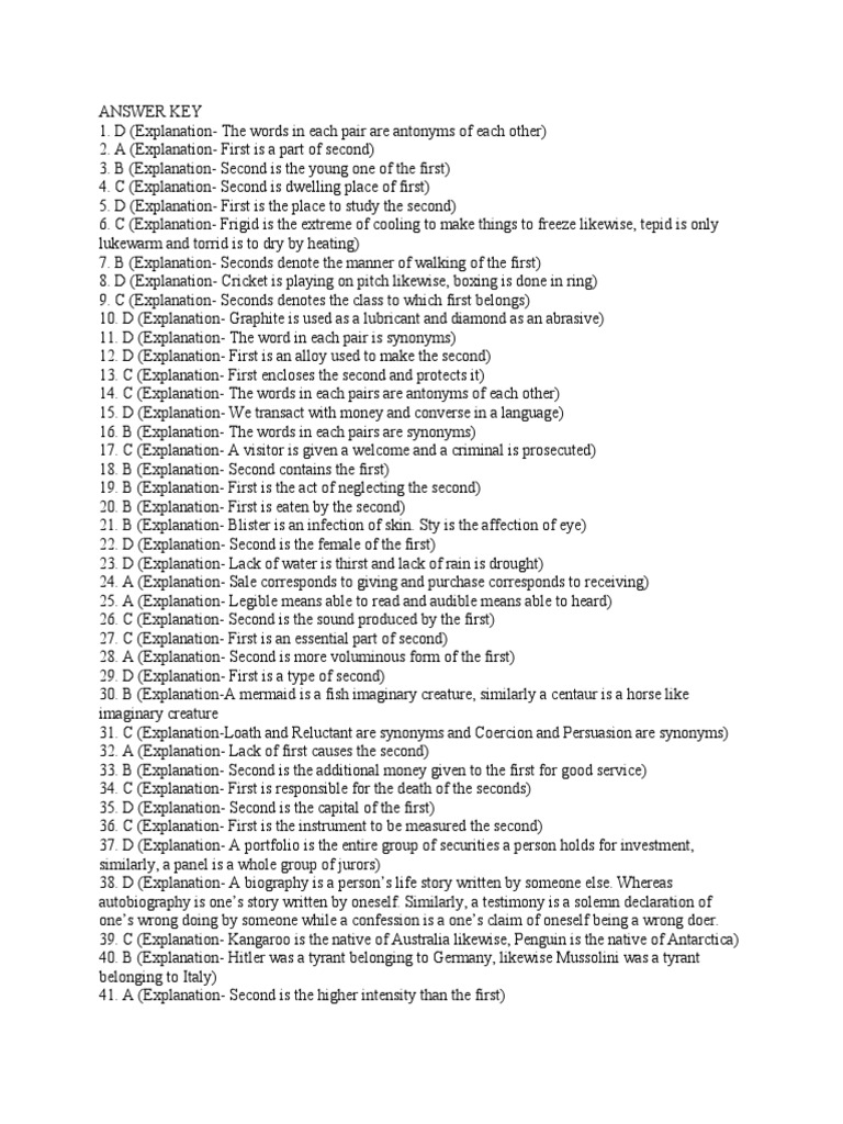 MOCK EXAM 1 Answers | PDF