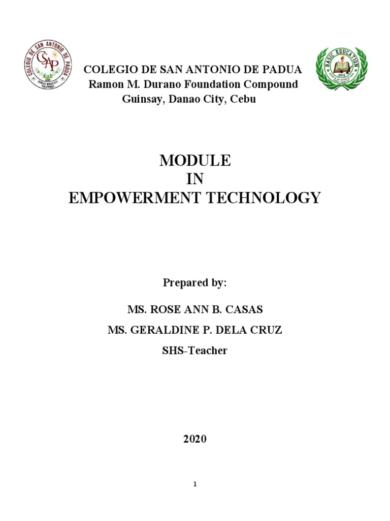 Module 3 EMPOWERMENT TECHNOLOGY | PDF | Infographics | Page Layout