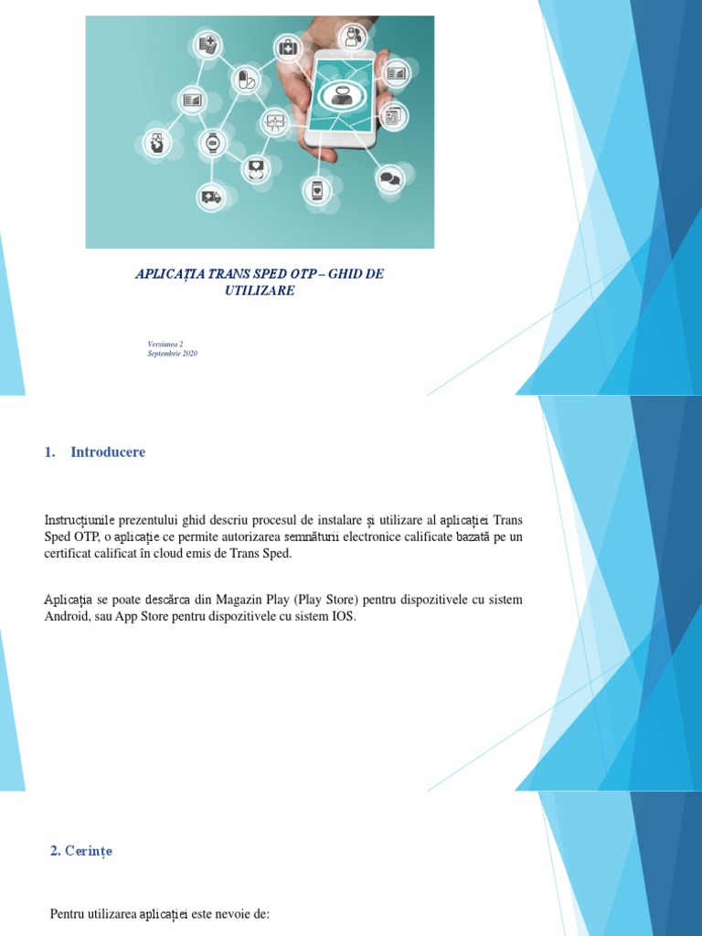 TS - Ghid Utilizare Aplicatia Trans Sped OTP | PDF