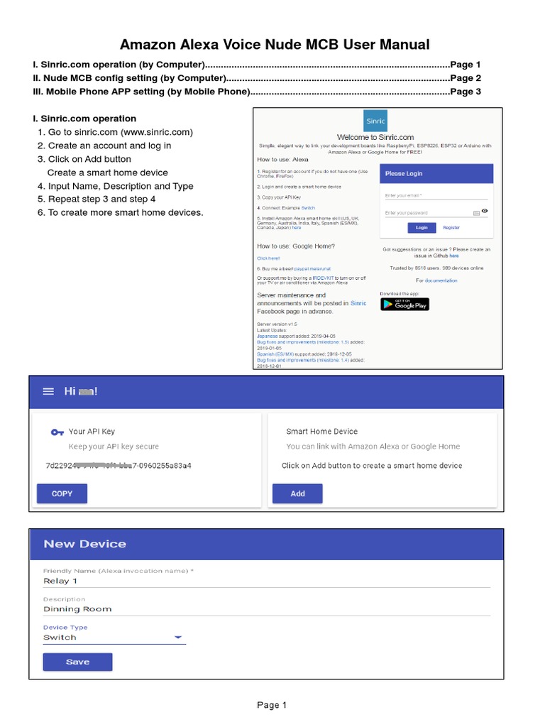 Amaza Alexa Voice Module (KC868 H8&H32) Manual PDF | PDF