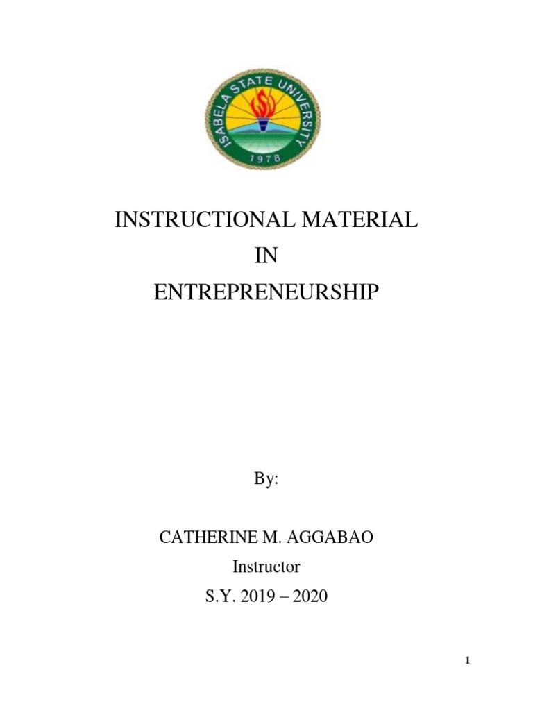 Module in Entrep | PDF | Entrepreneurship | Economic Growth