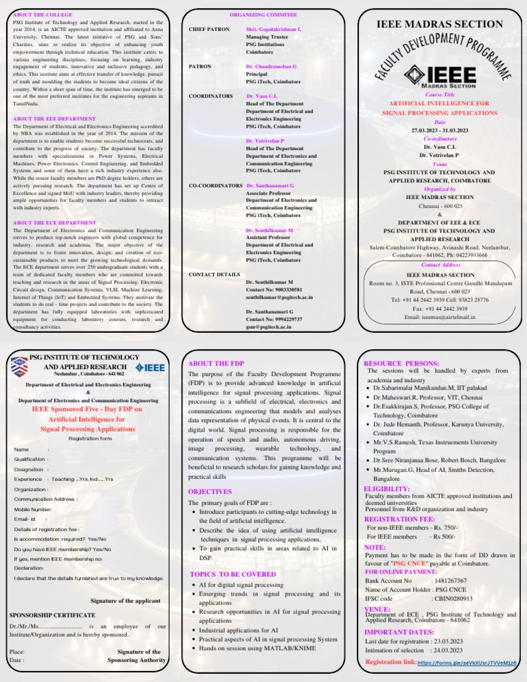 IEEE FDP Brochure | PDF | Electronic Engineering | Engineering