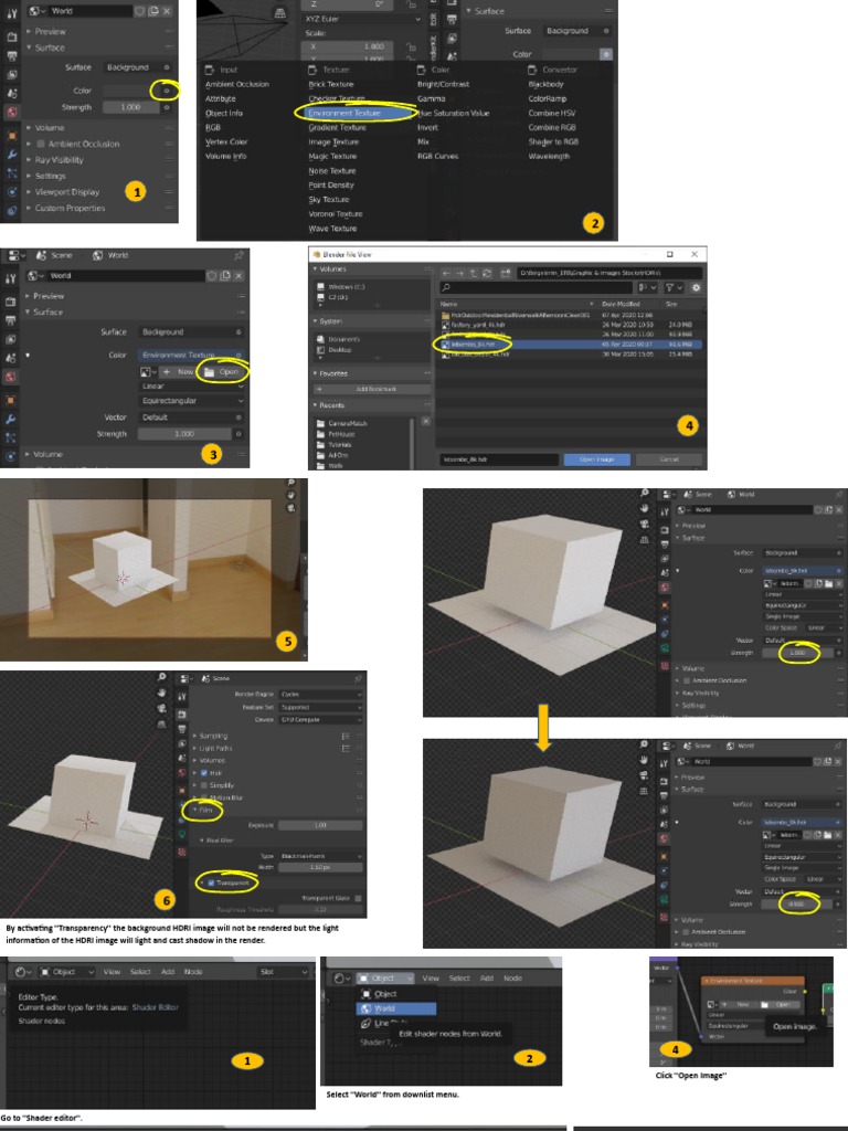 Blender: HDRI Settings | PDF