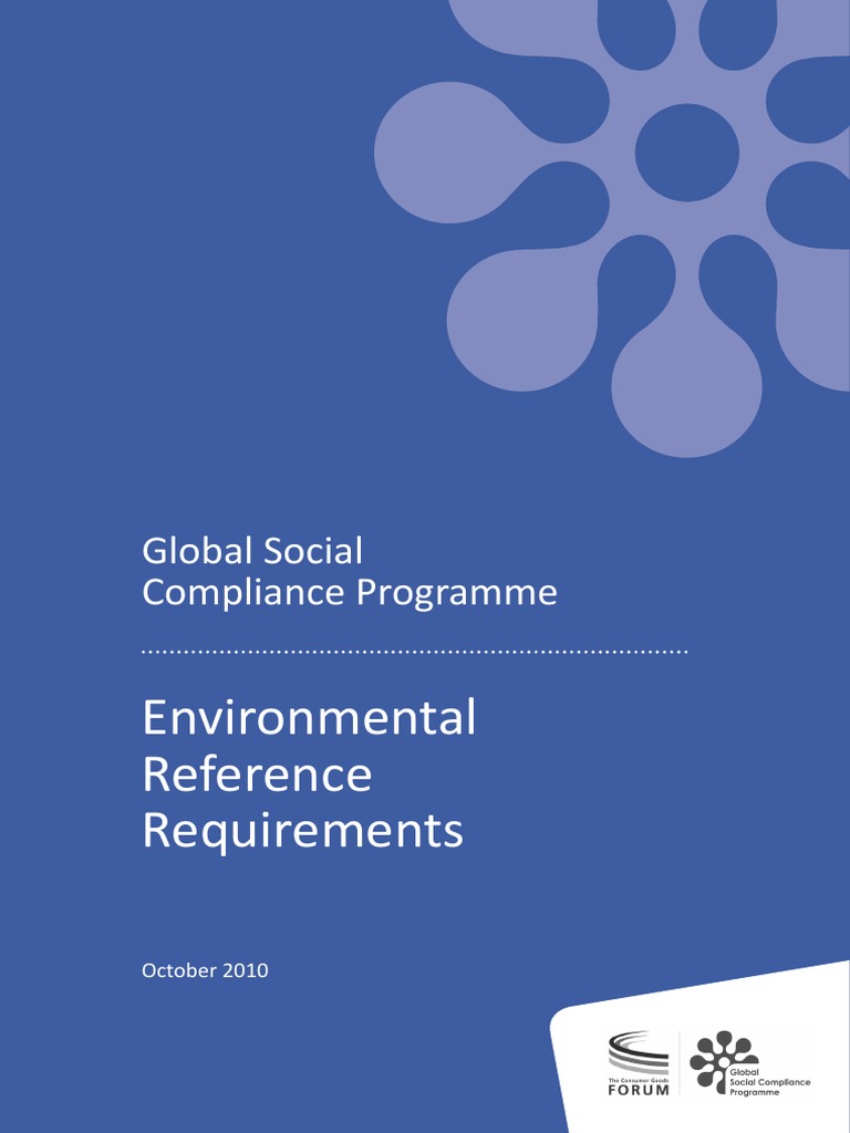 GSCP Environmental Reference Requirements | PDF | Waste Management | Waste