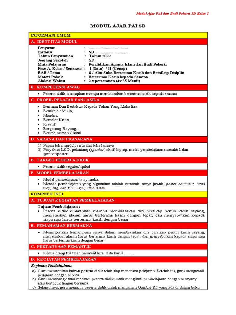 Modul Ajar BAB 8 | PDF