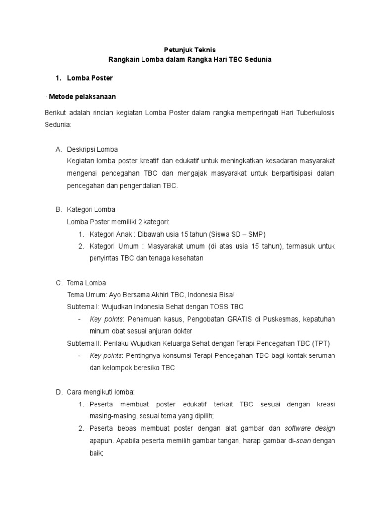 Juknis Lomba HTBS 2023.docx | PDF