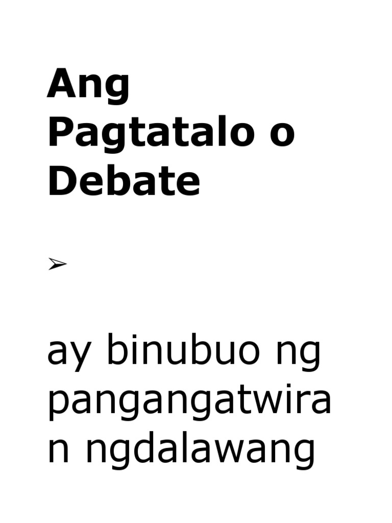 Ano Ang Debate | PDF