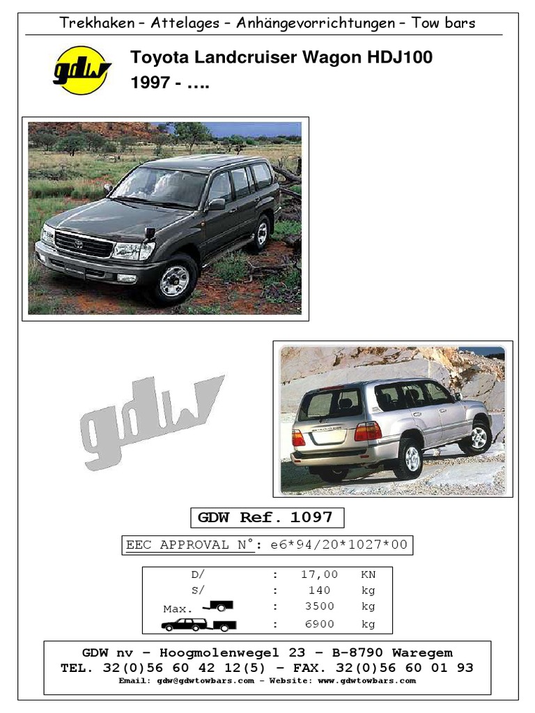 1097 Toyota Hdj100 | PDF