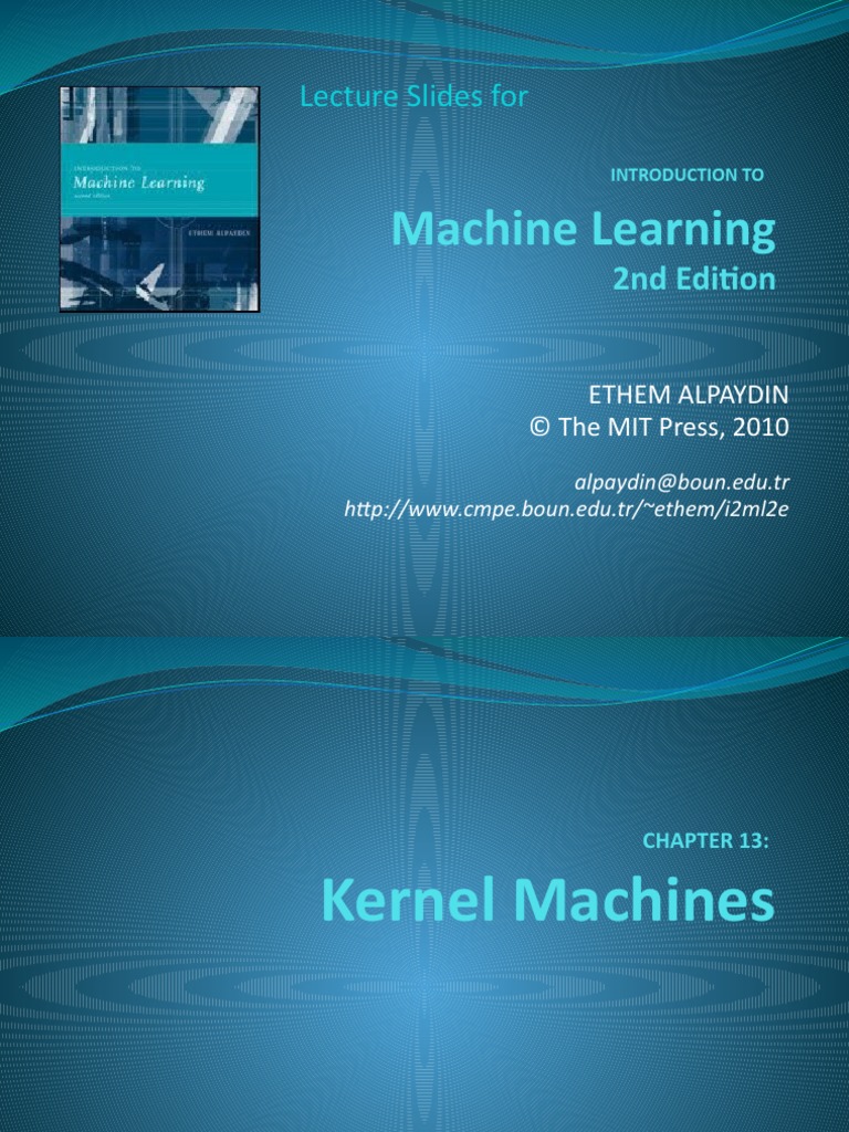 Kernel Machines | PDF | Support Vector Machine | Artificial Intelligence