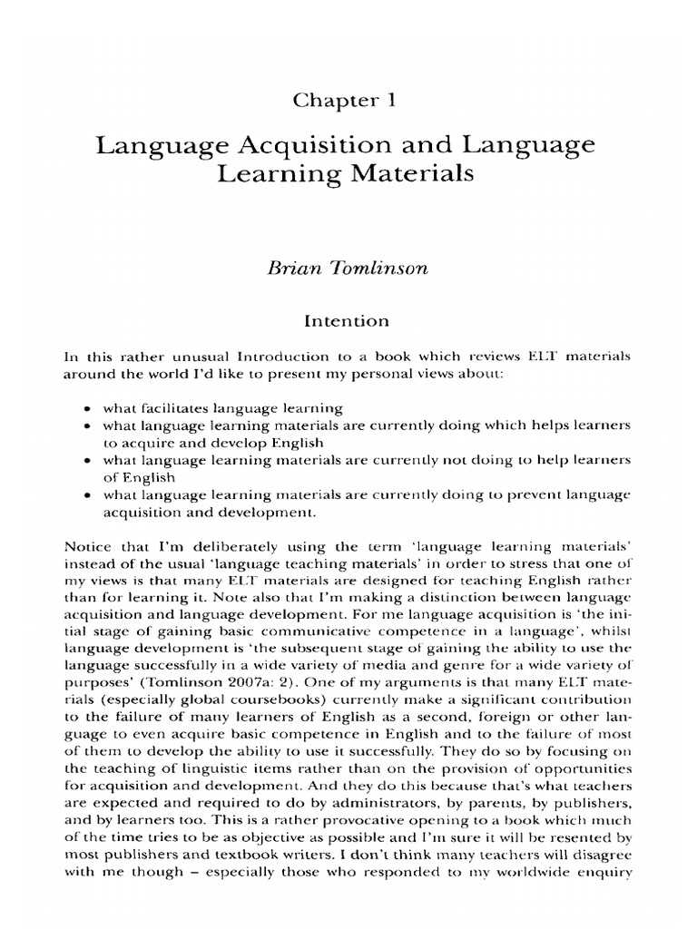 Enhancing Language Acquisition Materials | PDF | Learning | Language Acquisition