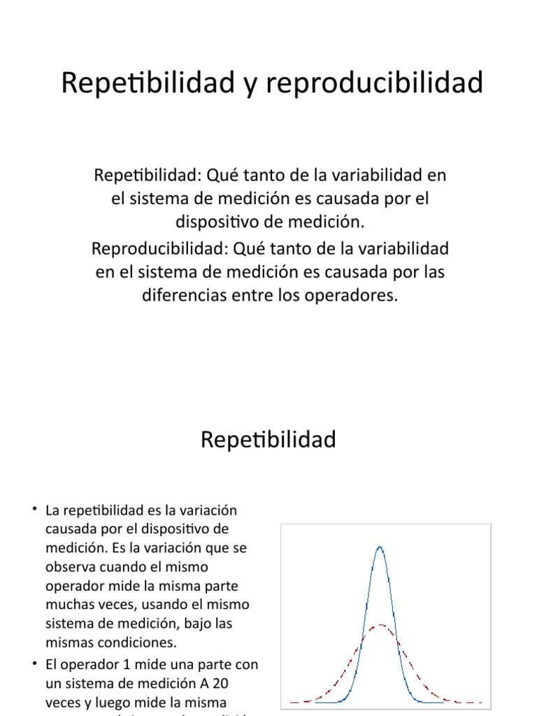 Repetibilidad y Reproducibilidad | PDF | Análisis de variación | Medición