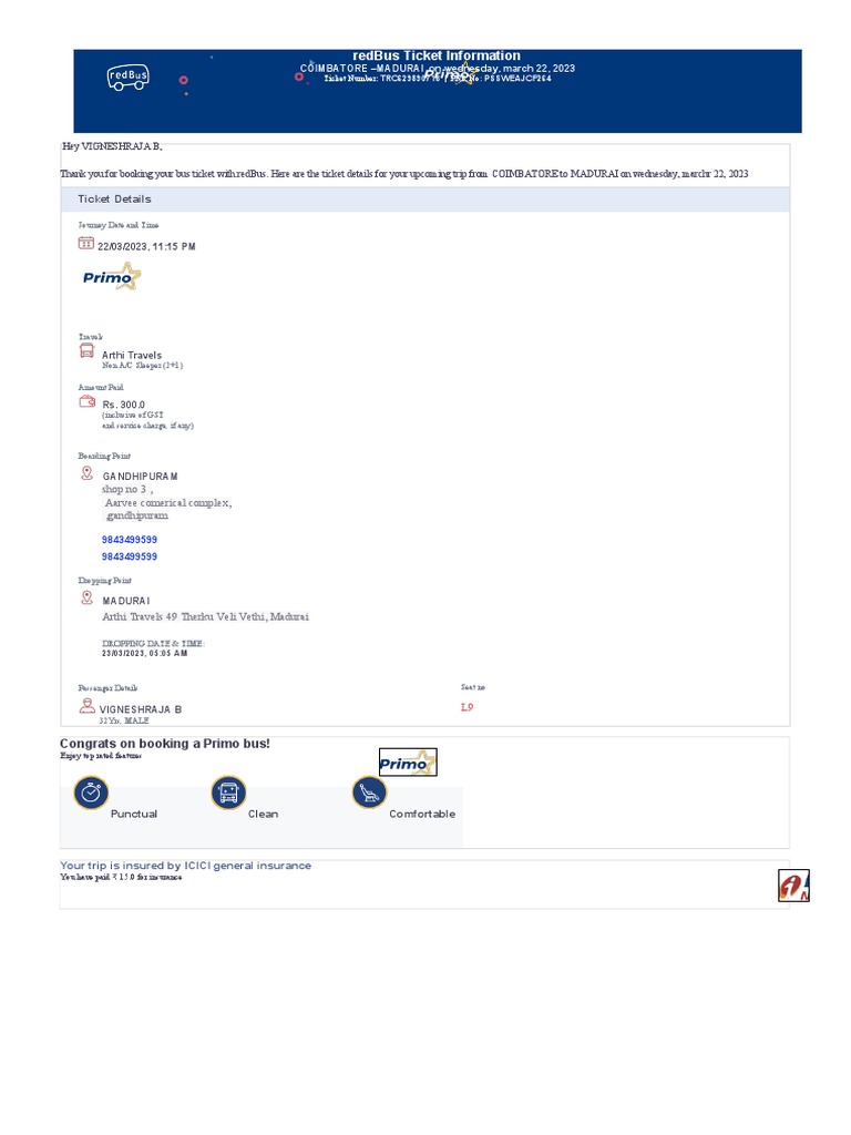 Red Bus TRC 72366 | PDF