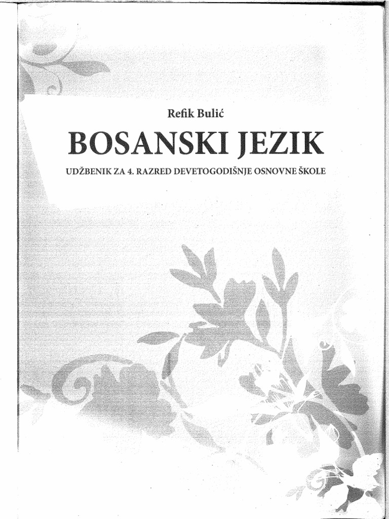 Bosanski Jezik 4 | PDF