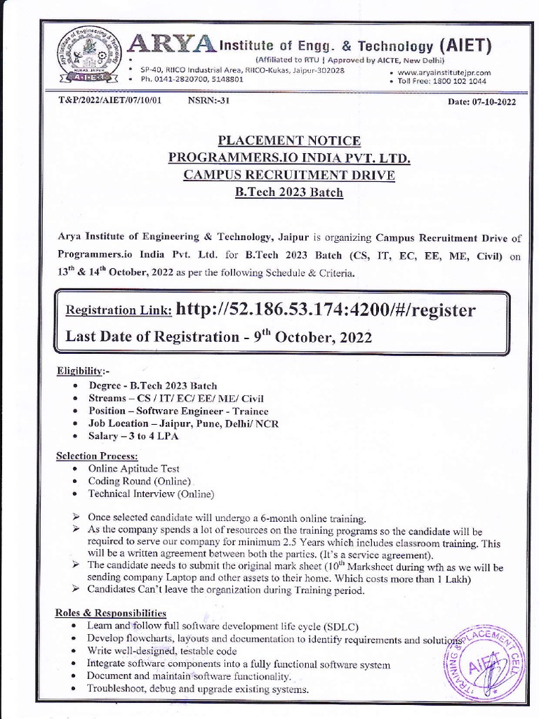 Notice for Programmers.io | PDF | Computing | Software Engineering