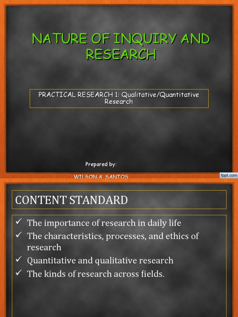 Nature of Inquiry and Research | PDF | Inquiry Based Learning ...