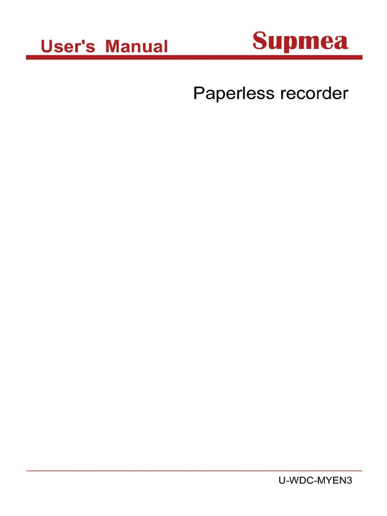 SUP-6000C Paperless Recorder User Manual | PDF | Backup | Menu (Computing)