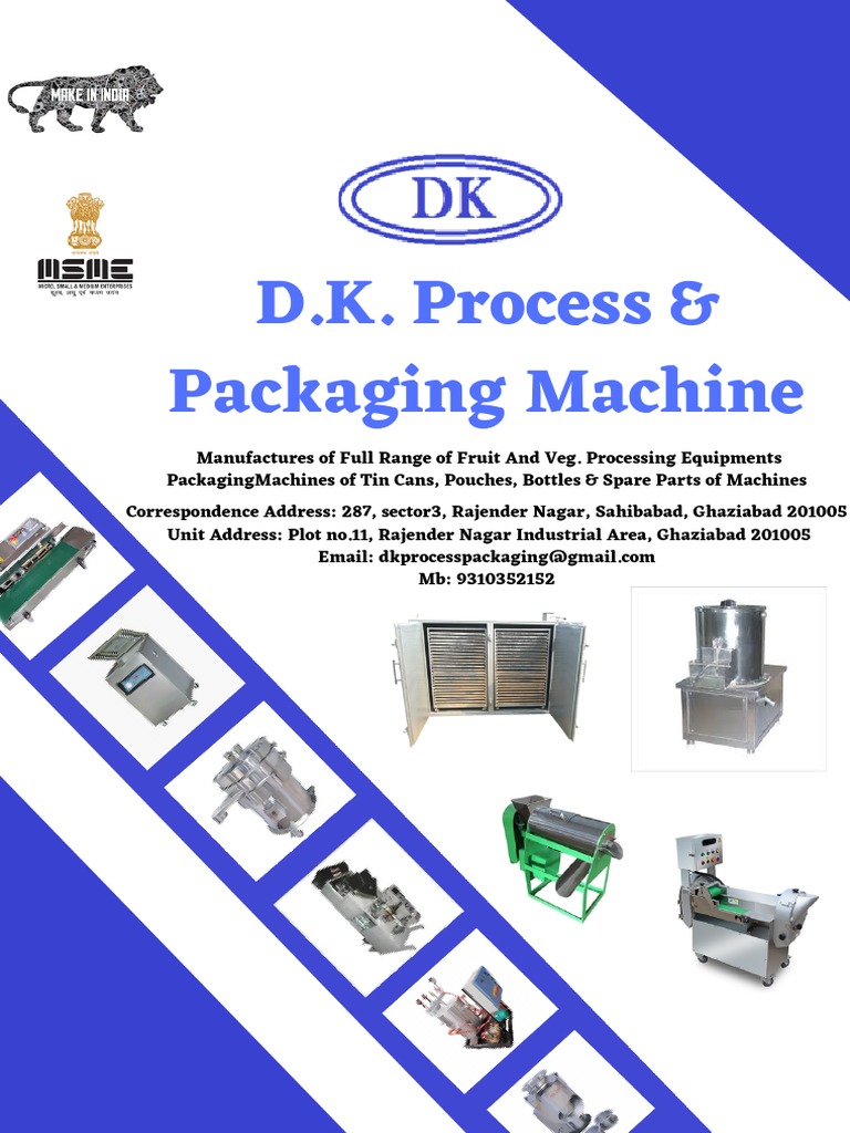 DK Process & Packaging Machine Manufactures Fruit & Veg. Processing ...