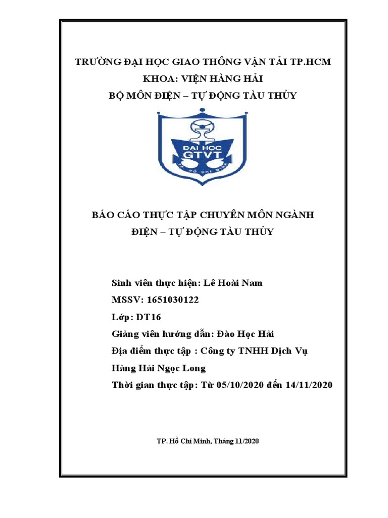 Baocao TTCM Lê Hoài Nam 1651030122 | PDF