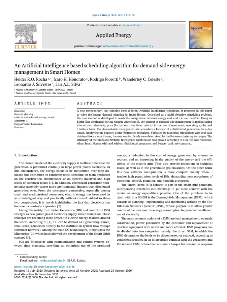 An Artificial Intelligence Based Scheduling Algorithm For Demand Pdf