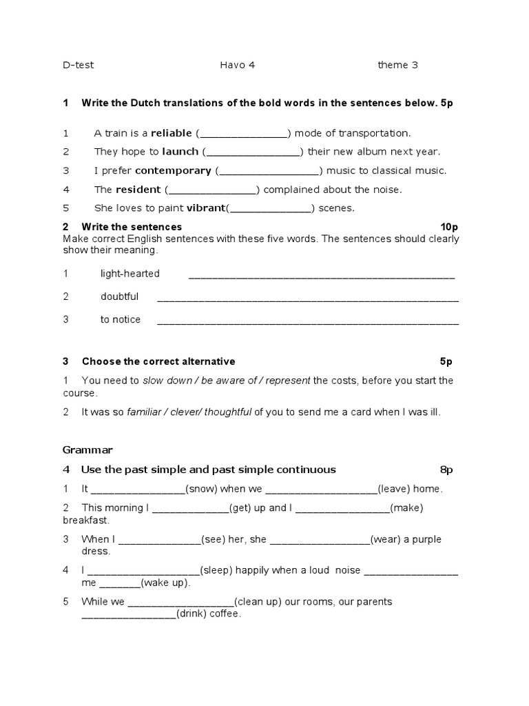 D-Test Theme 3 | PDF | Linguistics | Linguistic Morphology