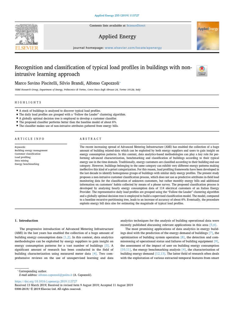 Recognition and Classification of Typical Load Profiles in Buildings ...