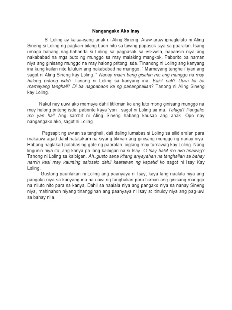 Nangangako Ako Inay | PDF