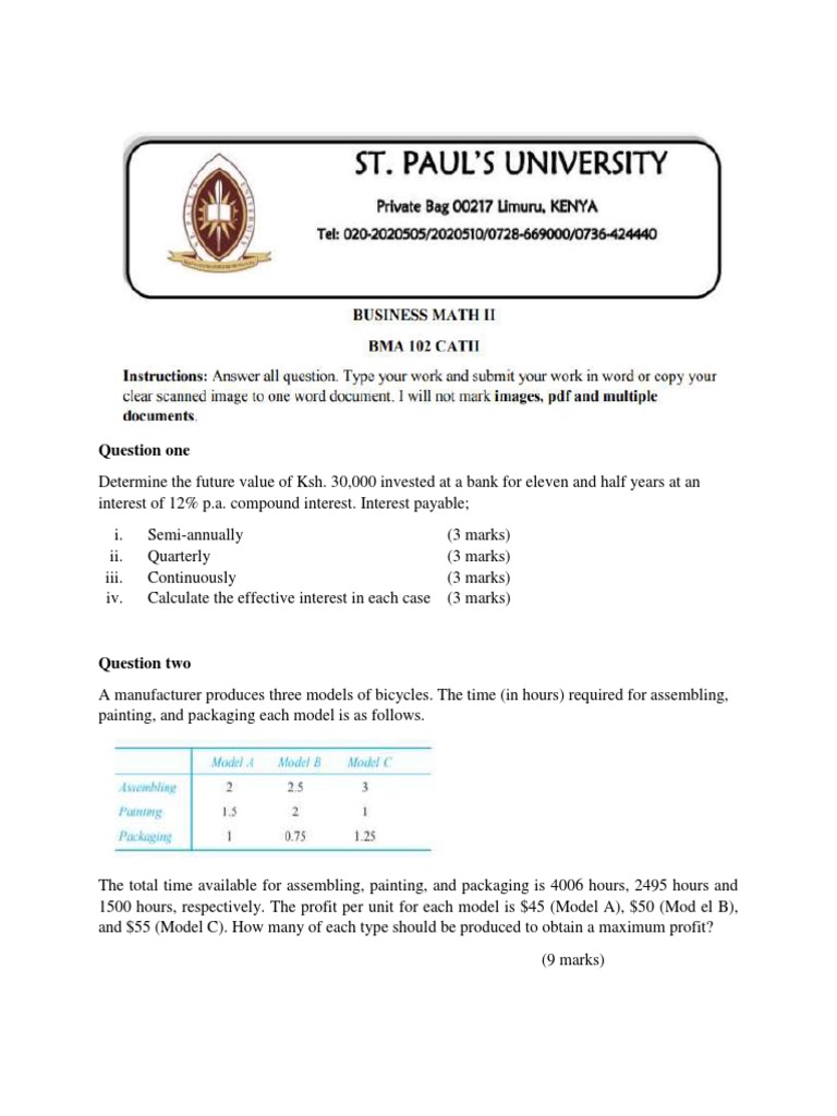 Bma 102 Cat2 Corrected PDF | PDF