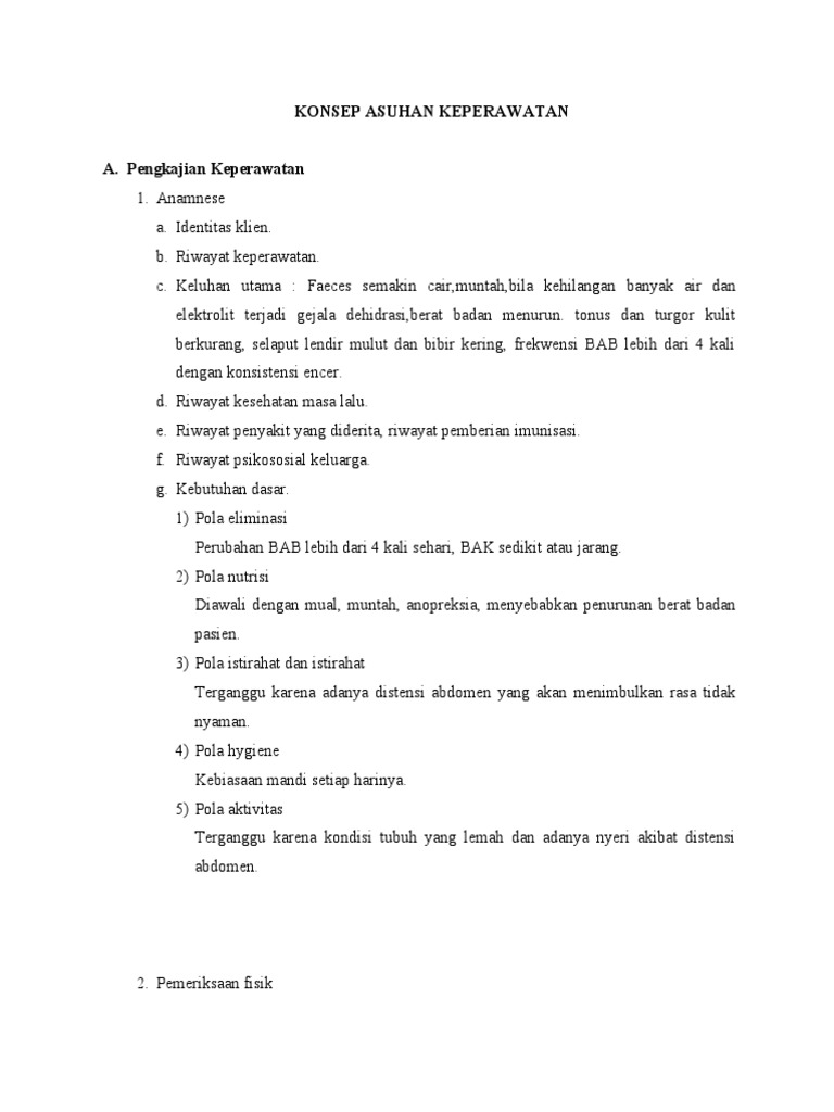 Contoh Konsep Asuhan Keperawatan Melati | PDF | Pengembangan Diri | Kesehatan Holistik