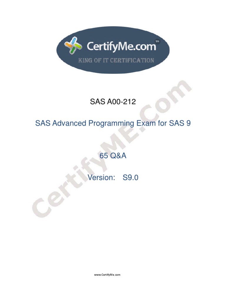 Sas Exam Guide | PDF | Sas (Software) | Sql