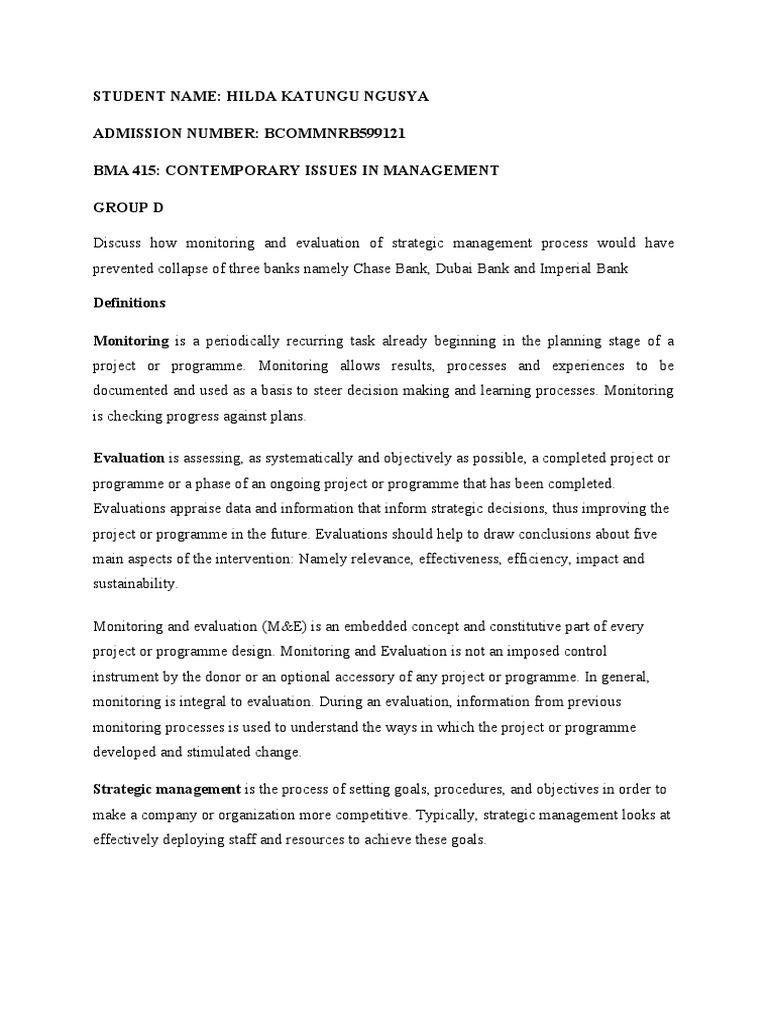 Bma 415 Group D Work Feb 2023 | PDF | Banks | Risk