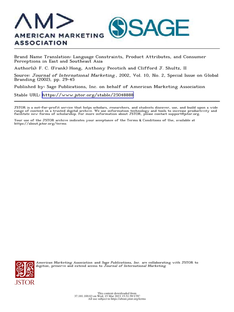 Brand Name Translation Language Constraints, Product Attributes, and ...