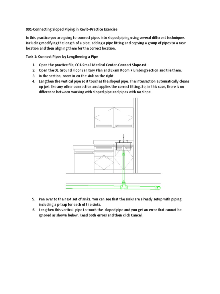 Connecting Sloped Pipes in Revit | PDF | Plumbing | Pipe (Fluid Conveyance)