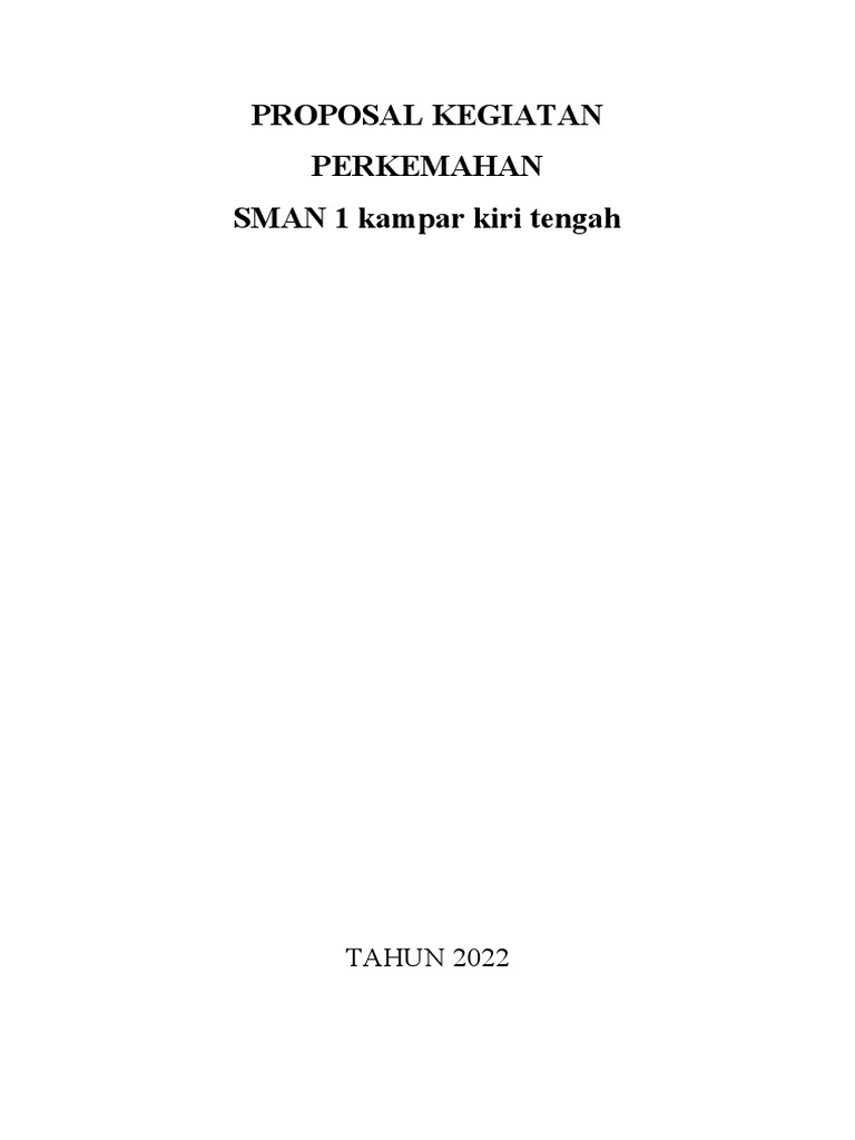 Contoh Proposal Kegiatan Pramuka | PDF