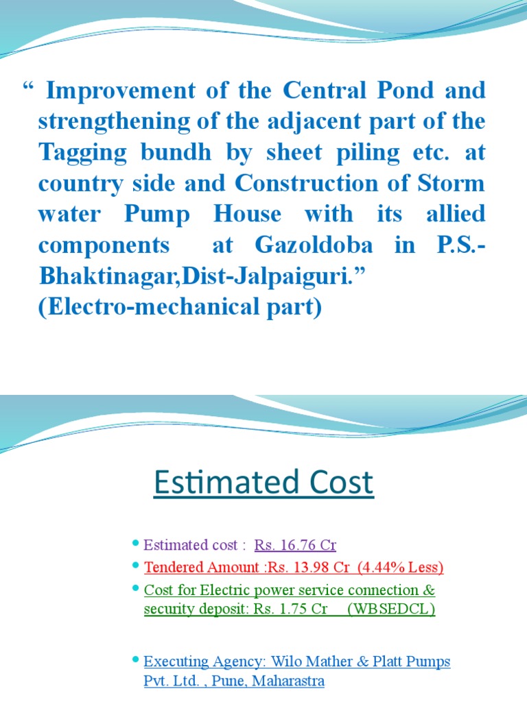 SWD Pump House Mechanical Part | Download Free PDF | Transformer | Pump