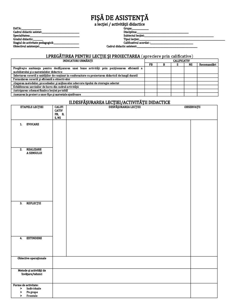 Fisa de Asistenta 2 | PDF