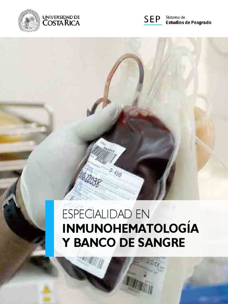 Especialidad Inmunohematologia Banco de Sangre PDF | PDF