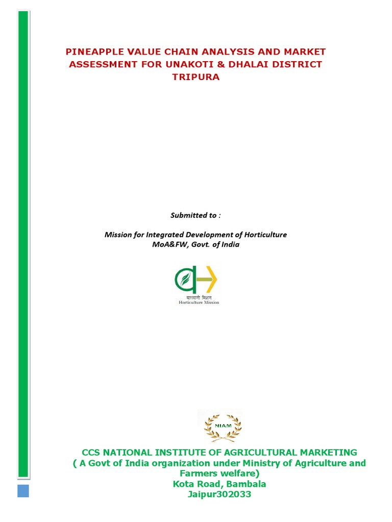 Tripura Value Chain Analysis and Market Assessment Report On Pineapple | PDF | Pineapple ...