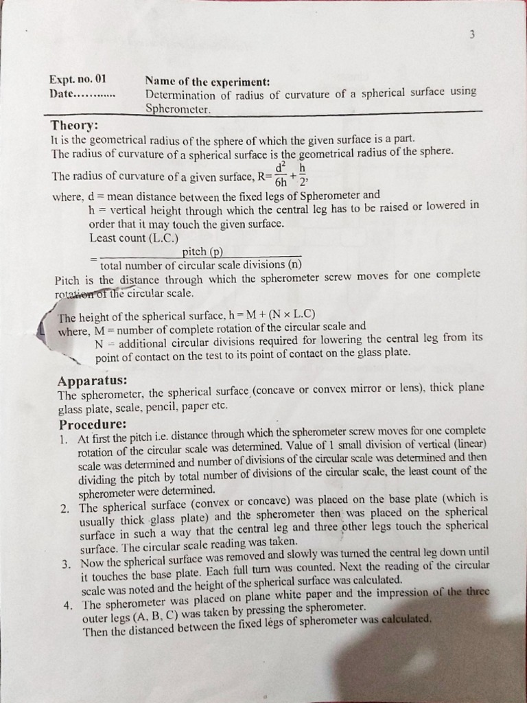 Physics Practical Class 12 | PDF