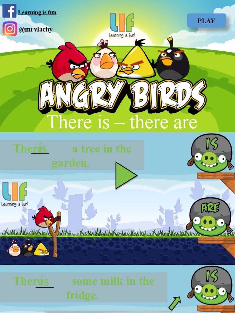There Is There Are Angry Birds Game Boardgames Flashcards Fun ...