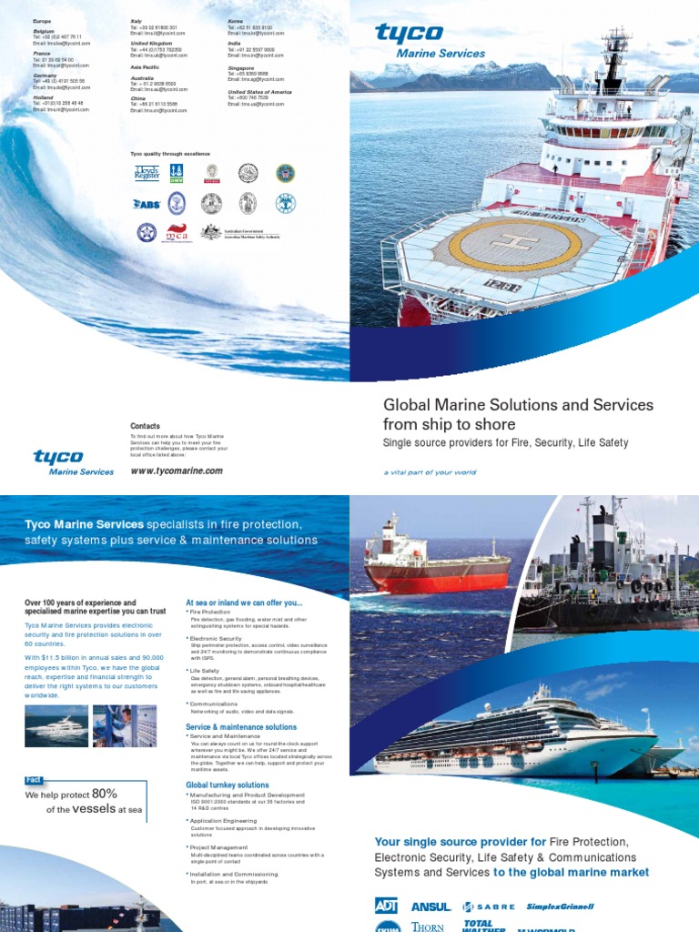 Tyco Marine Services Total Capability Leaflet | PDF | Surveillance