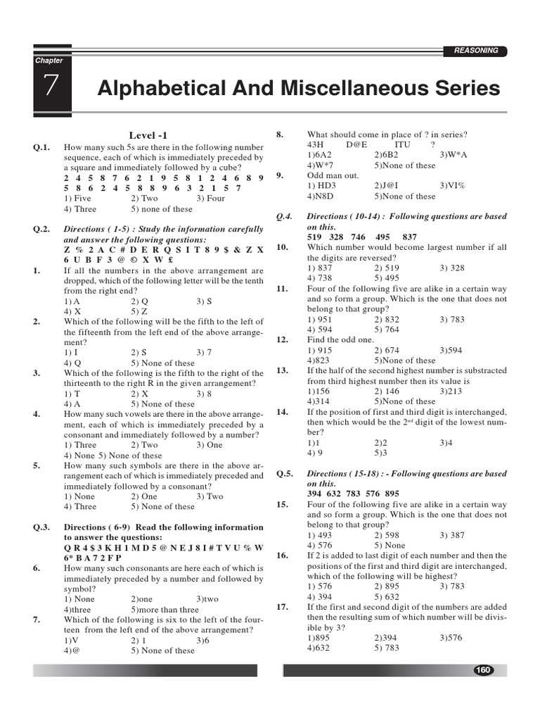 Alphabetical and Miscellaneous Series: Level - 1 | PDF | Encodings ...