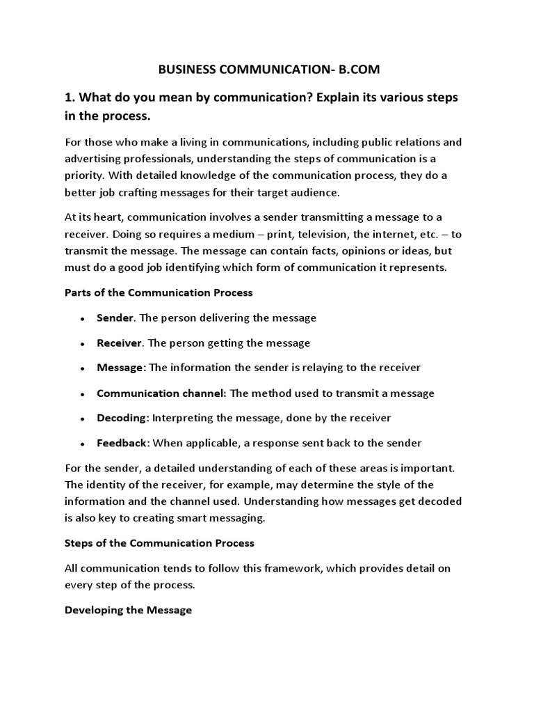 Business Communication Pdf Communication Agriculture