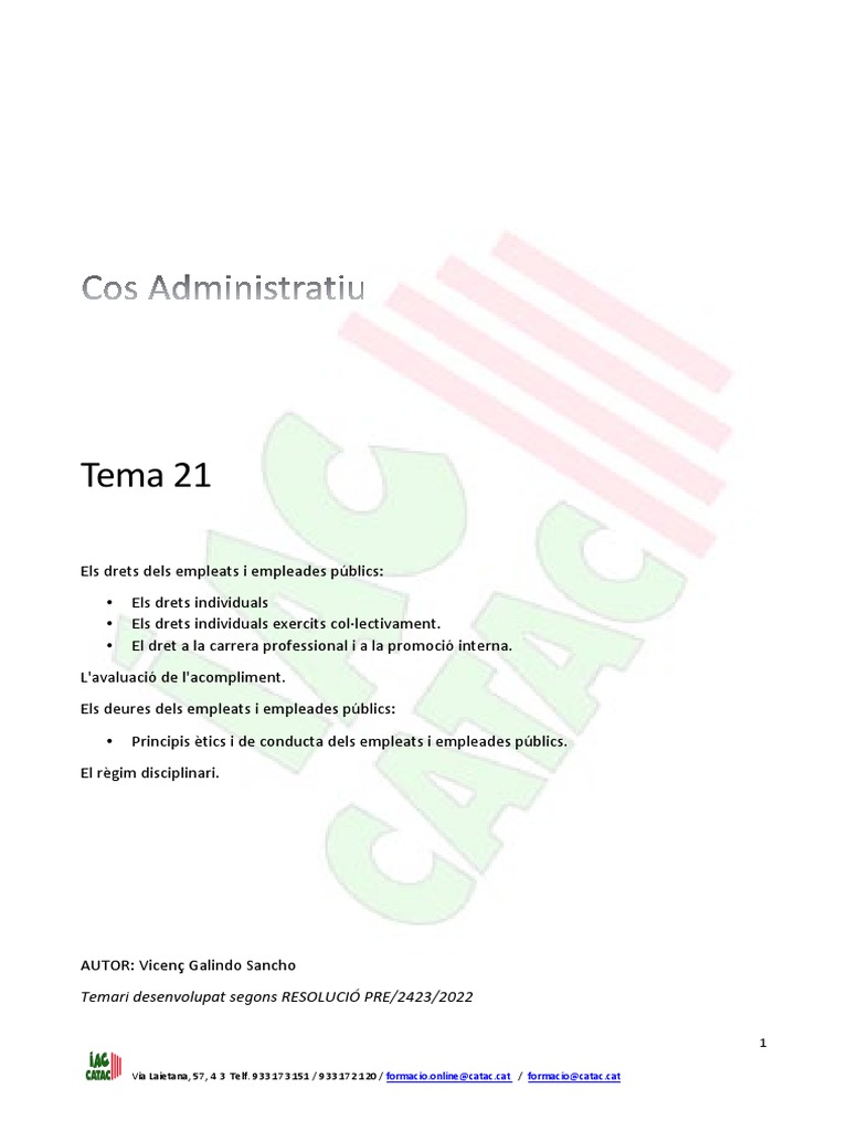 Tema 21 ADMINISTRATIU 2022 | PDF