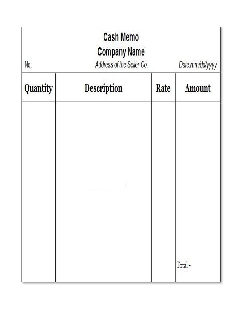 Cash Memo | PDF