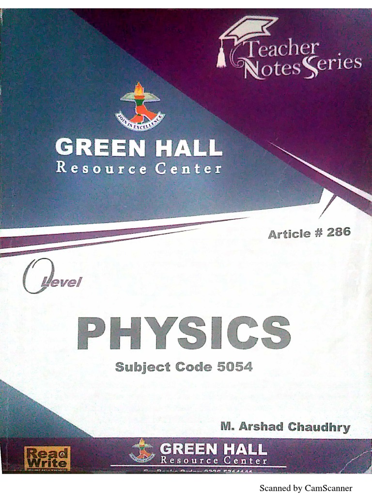 M.A Chaudary Greenhall OL Physics Notes PDF | PDF