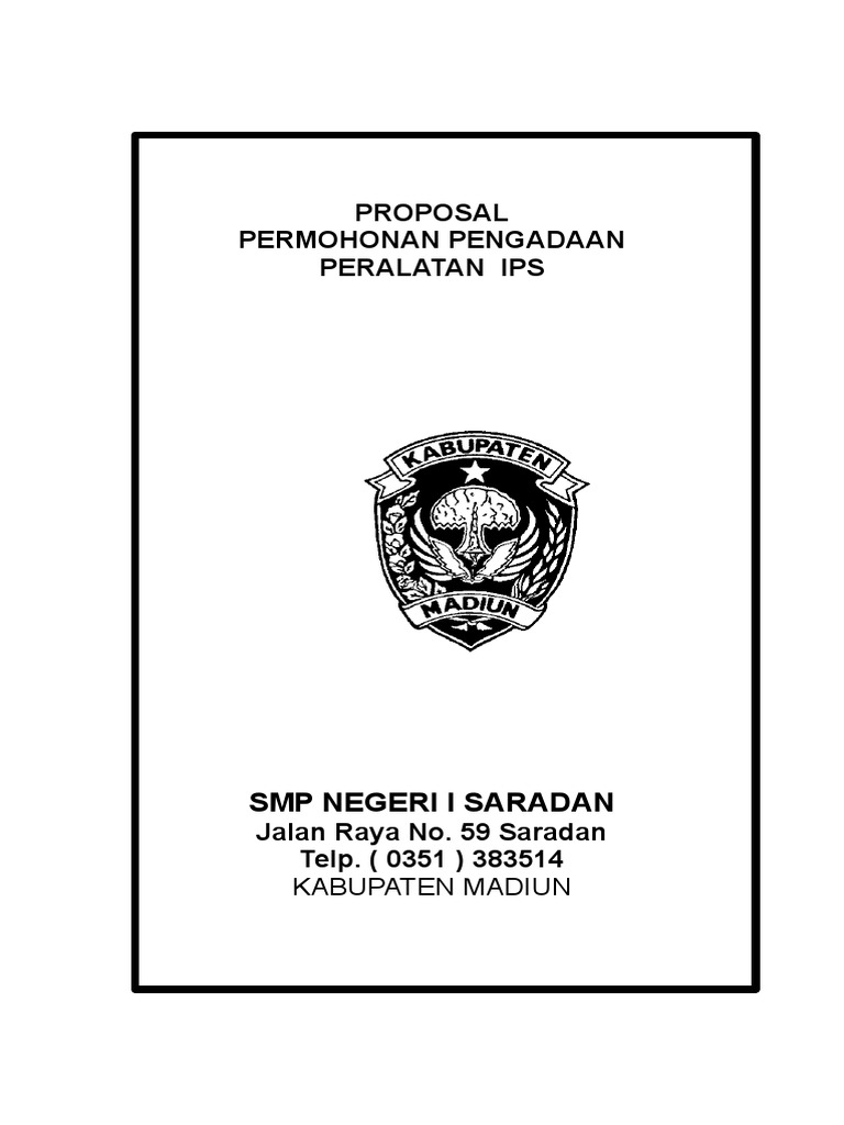 Proposal Pengadaan Peralatan IPS SMPN 1 | PDF