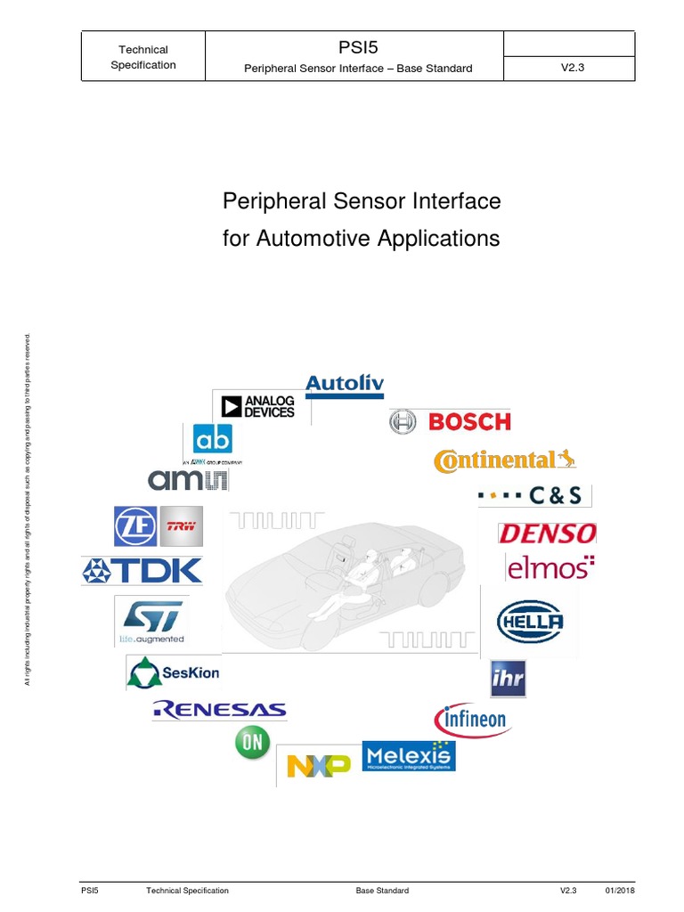 PSI5 Spec v2.3 Base PDF | PDF | Network Topology | Data Transmission